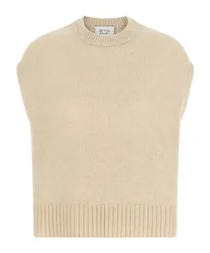 BE YOU Crew-neck Knit Vest
