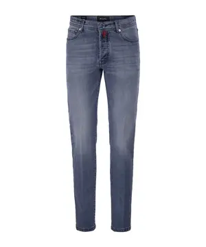Kiton Five-pocket Stretch Denim Jeans - Blue