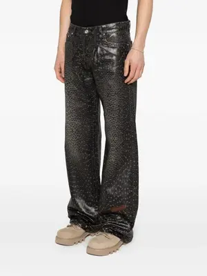 PDFCHANNEL Pdf Spotted Straight-leg Jeans