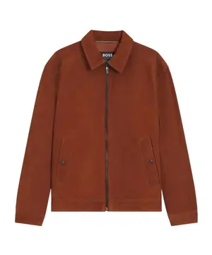 Hugo Boss Boss X Aston Martin Jacket In Suede - Brown