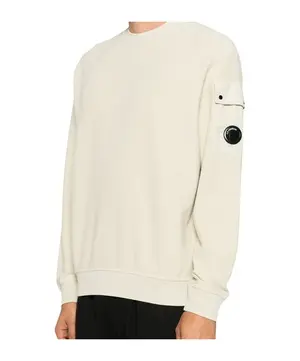 C.P. COMPANY Lens-detail Sleeve-pocket Sweatshirt - Sand