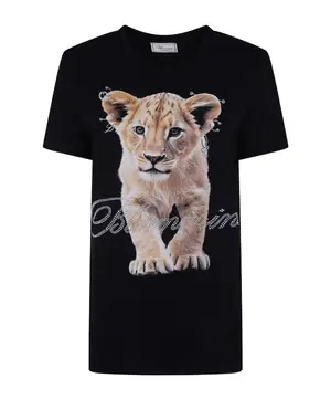 Blumarine Printed T-shirt - Black