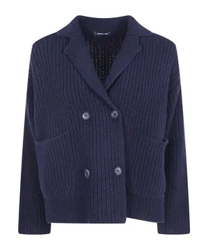 ANNECLAIRE Double Breasted Knitted Jacket