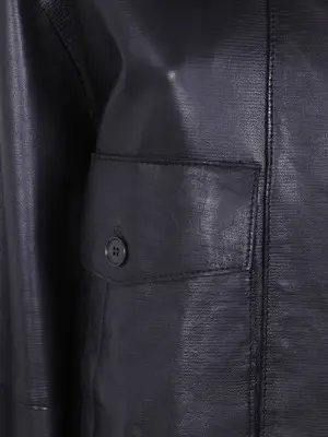 P.a.r.o.s.h Long-sleeve Leather Jacket With A Lapel Collar