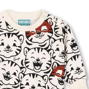 Kenzo Tiger-print Long-sleeve Dress