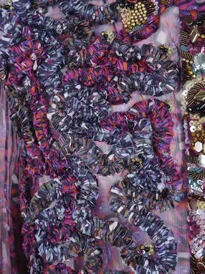 Dries Van Noten Sheer Chiffon Sequin Embellished Shirt