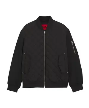 Hugo Boss Water-repellent Jacket In Mixed Materials