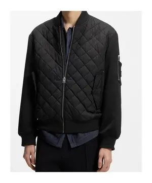 Hugo Boss Water-repellent Jacket In Mixed Materials