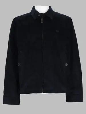 WALES BONNER Corduroy Long-sleeve Jacket - Navy Blue