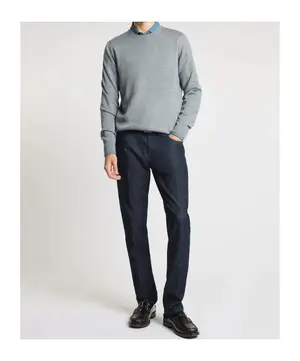 FAY Round-neck Pullover In Merinos Wool