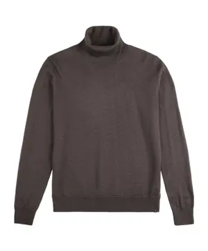 FAY Turtleneck In Merinos Wool - Brown