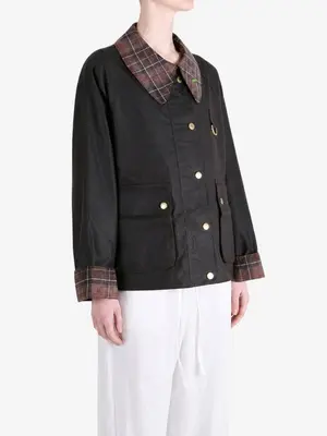 Barbour Icons Tartan Collar Spey Waxed Jacket