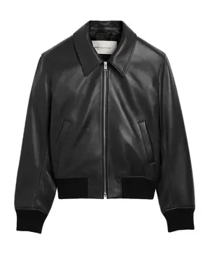 AMI Paris Lamb Leather Zipped Jacket