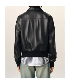 AMI Paris Lamb Leather Zipped Jacket