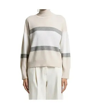 Peserico Striped Roll-neck Jumper - No