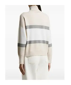 Peserico Striped Roll-neck Jumper - No