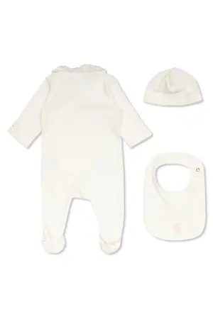 Chloé Long-sleeve Bodysuit, Hat, And Bib Set