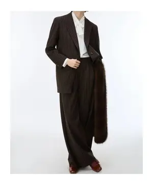 IBLUES Straight-cut Striped Blazer