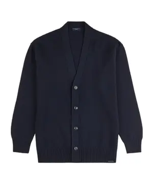 FAY Cardigan In Wool - Blue