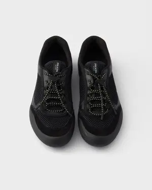 Prada Speedrock Mesh Fabric Sneakers