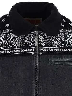 PDFCHANNEL Pdf Paisley Bandana Denim Jacket