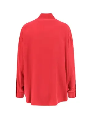 ALYSI Pointed-collar Silk Shirt
