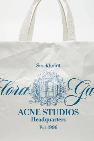 Acne Studios Leather Tote With Logo
