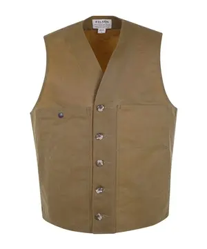 Filson Single-breasted Casual Vest - Dark Tan