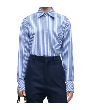 Victoria Beckham Striped Cotton Shirt
