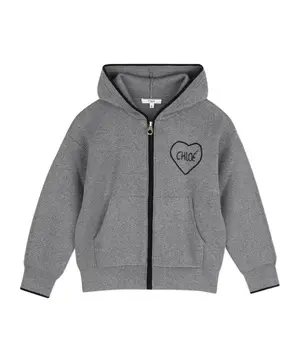 Chloé Logo-embroidered Zip-up Hoodie