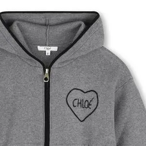 Chloé Logo-embroidered Zip-up Hoodie