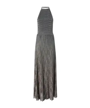 Missoni Metallic-effect Halterneck Maxi Dress