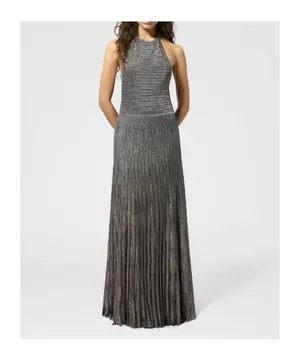 Missoni Metallic-effect Halterneck Maxi Dress