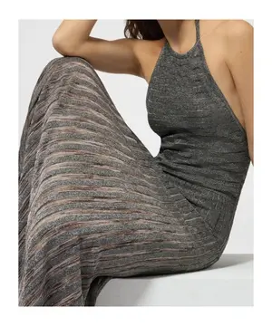 Missoni Metallic-effect Halterneck Maxi Dress