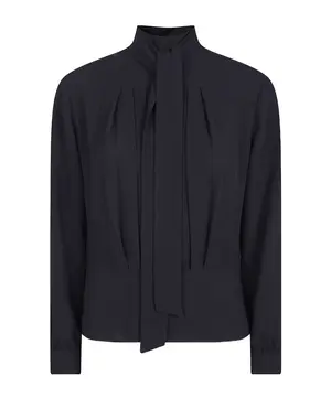 N.21 Pleated-detail Blouse - Black