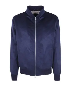 BARBA NAPOLI Fox Bomber Jacket - Blue