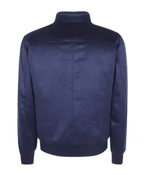 BARBA NAPOLI Fox Bomber Jacket - Blue