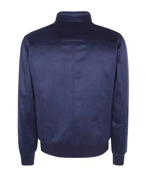BARBA NAPOLI Fox Bomber Jacket - Blue