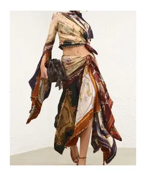 Zimmermann Valiant Draped Scarf Top