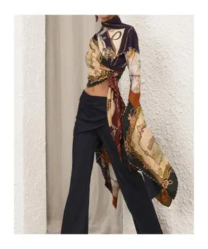 Zimmermann Valiant Draped Scarf Top