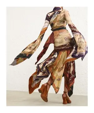 Zimmermann Valiant Draped Scarf Top
