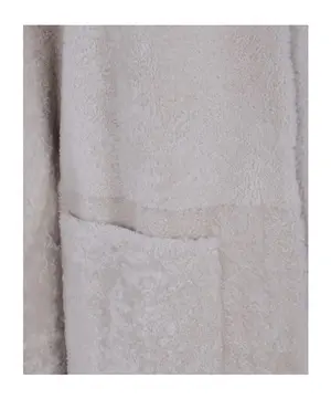 BLANCHA Crew Neck Shearling Coat