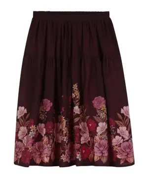 Chloé Floral-print Tiered Skirt