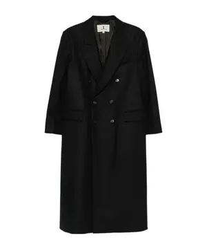 Barena Venezia Double-breasted Peak-lapels Coat - Black