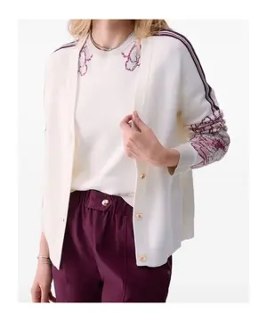 Liu Jo V-neck Jacquard Knit Top