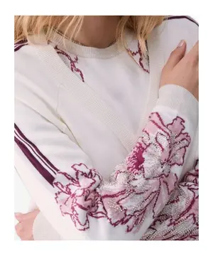 Liu Jo V-neck Jacquard Knit Top