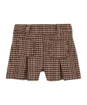 Chloé Houndstooth-pattern Pleated Shorts
