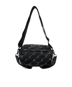 Stella McCartney ステラ マッカートニー キッズ ダイパー ドットロゴ ジップ クロスボディバッグ - Black