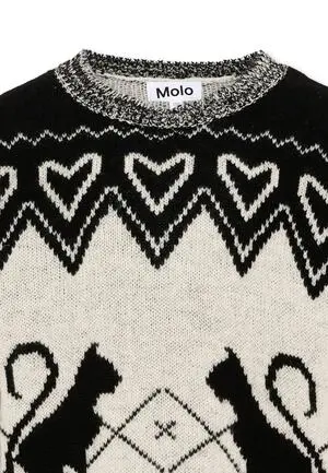 MOLO Griselda Intarsia-knit Heart-motif Jumper