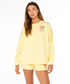 Roxy Morning Stroll Crewneck - Popcorn Roxy Echo